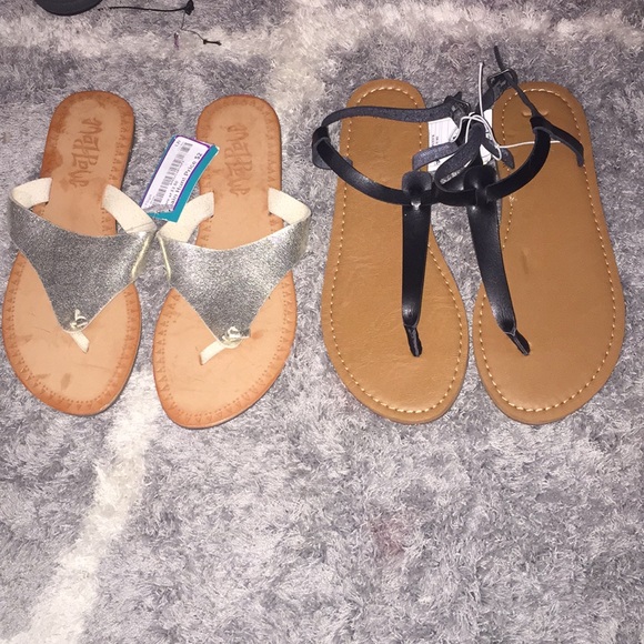 Mad Love | Shoes | New Sizes Silver Black Sandals From Target | Poshmark